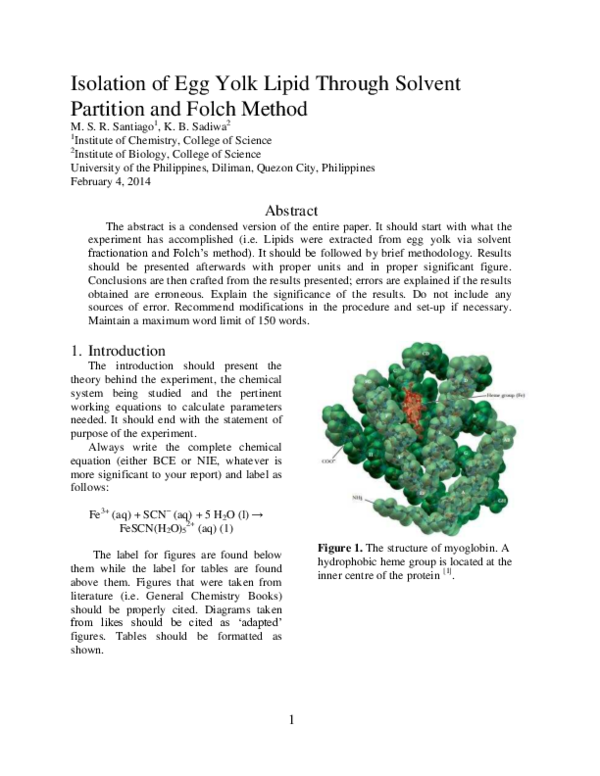 (PDF) Isolation of Egg Yolk Lipid Through Solvent Partition and Folch ...