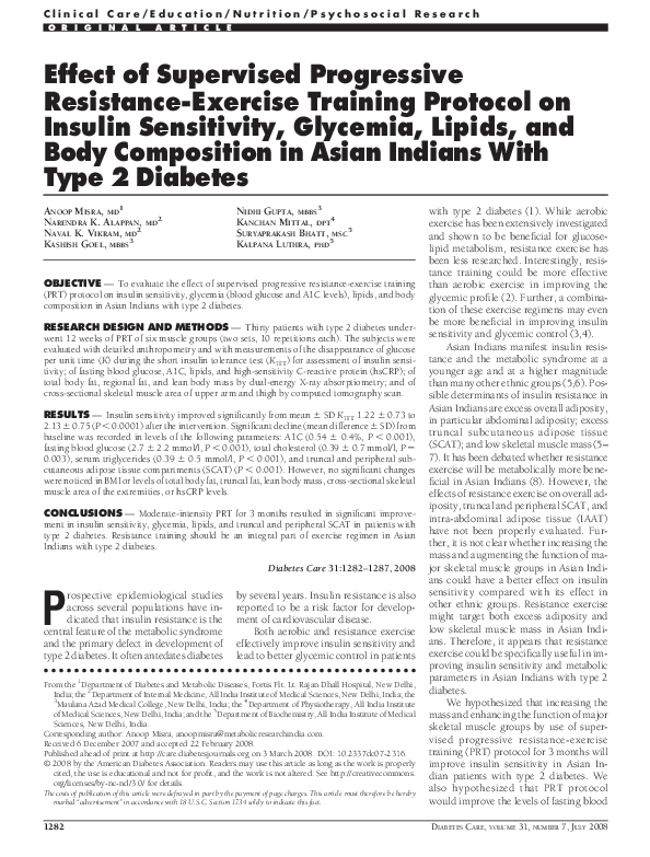 (PDF) Effect of Supervised Progressive Resistance-Exercise Training ...