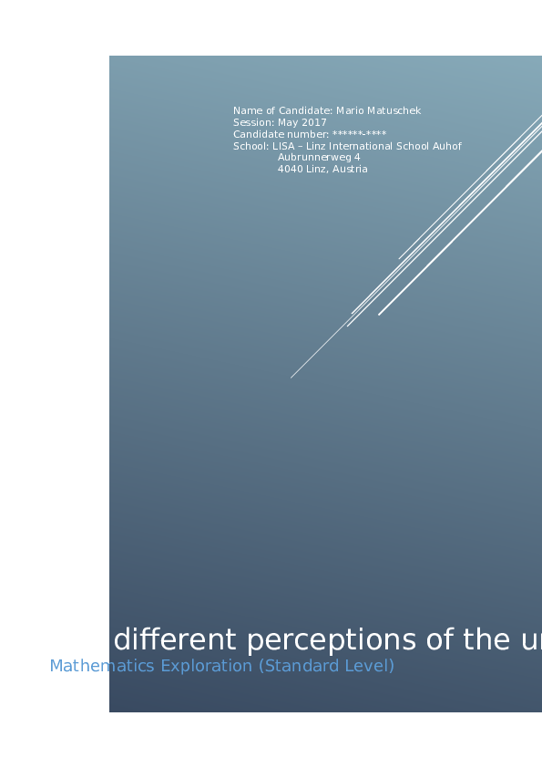 (DOC) The different perceptions of the universe