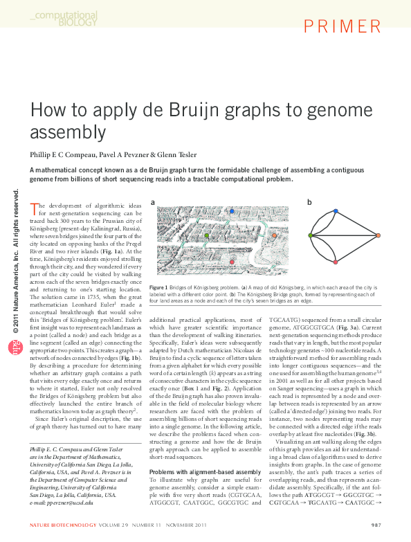 (PDF) How to apply de Bruijn graphs to genome assembly