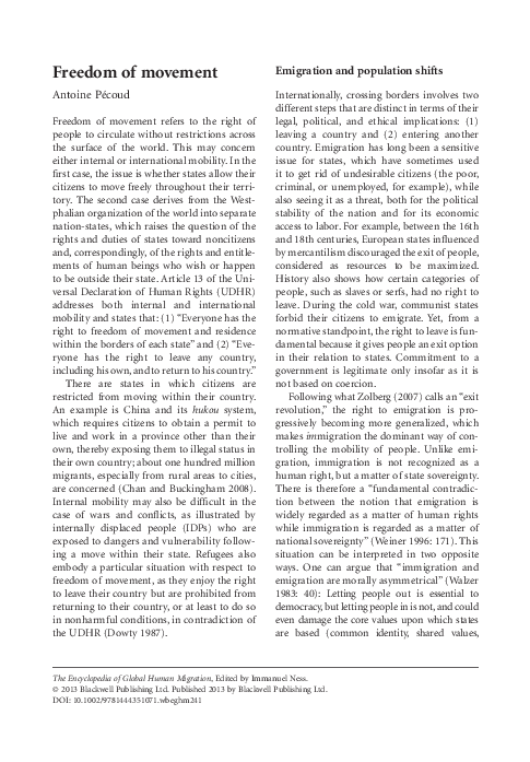 (PDF) Freedom of movement