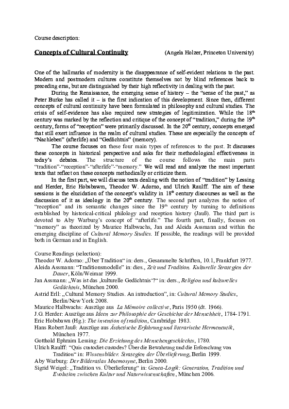 (DOC) Concepts of Cultural Continuity