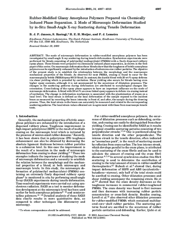 (PDF) Rubber-Modified Glassy Amorphous Polymers Prepared via Chemically ...