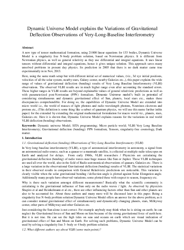 (PDF) Dynamic Universe Model explains the Variations of Gravitational ...