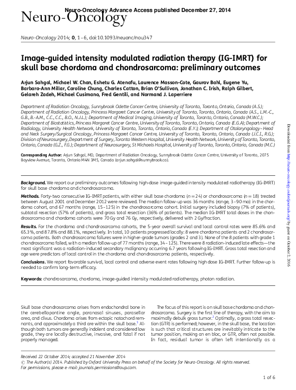 (PDF) Image-guided intensity modulated radiation therapy (IG-IMRT) for ...