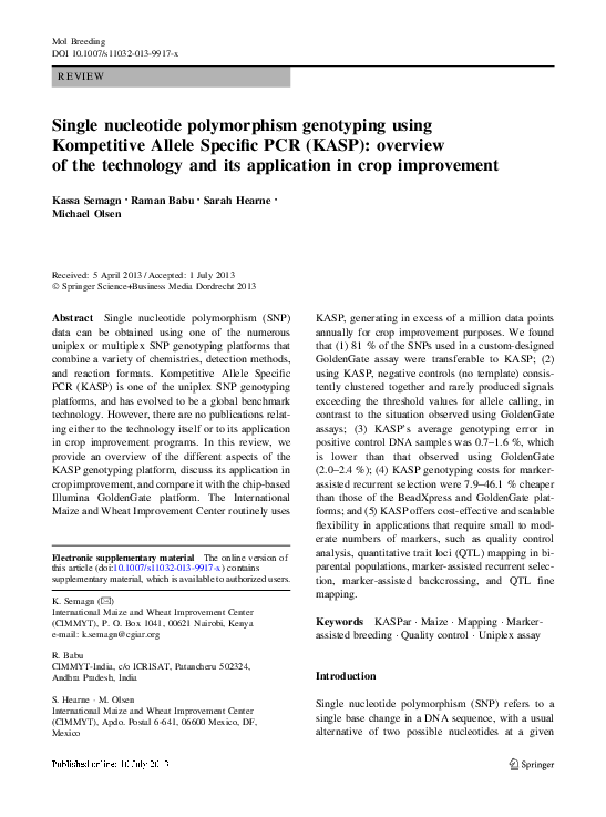 (PDF) Single nucleotide polymorphism genotyping using locked nucleic acid (LNA