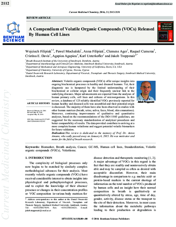 Volatile Organic Compounds Human