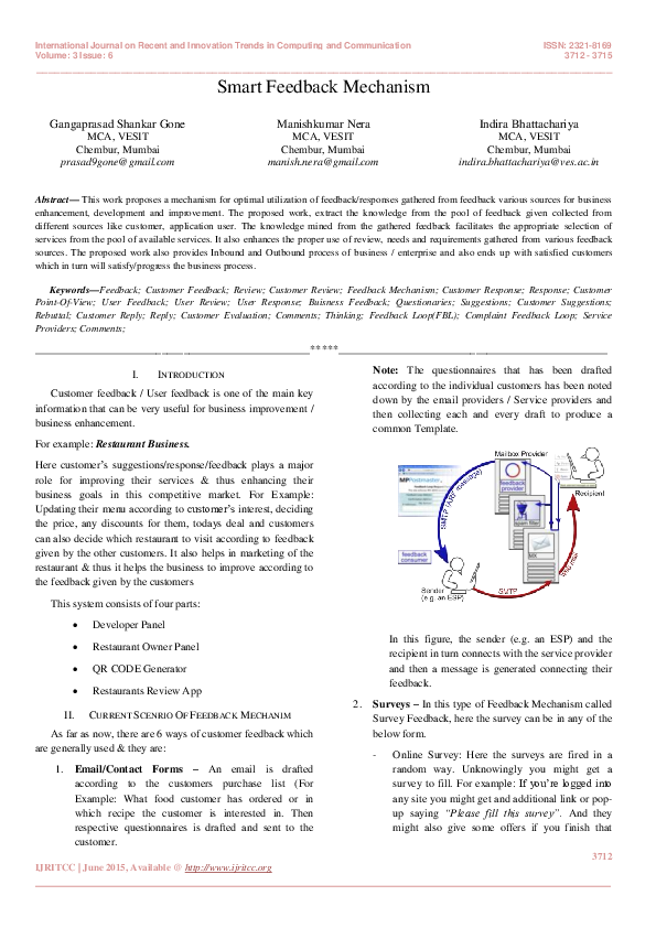 (PDF) Smart Feedback Mechanism