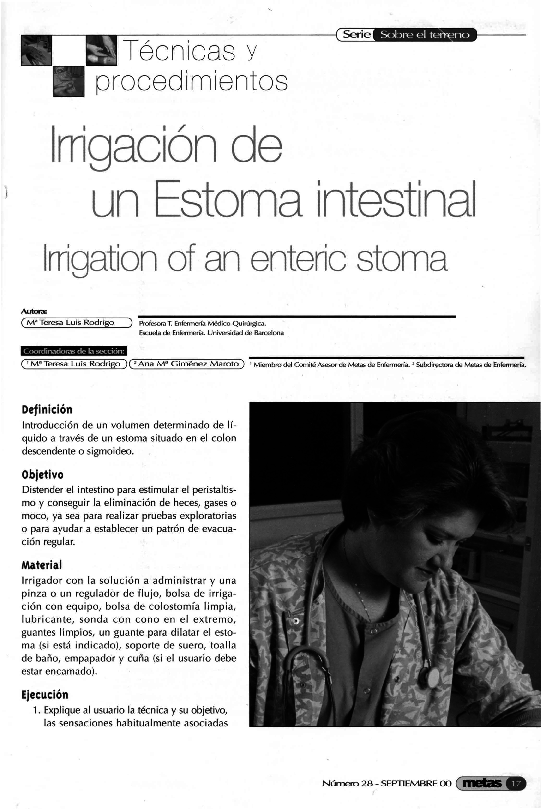 (PDF) Irrigación de un estoma intestinal