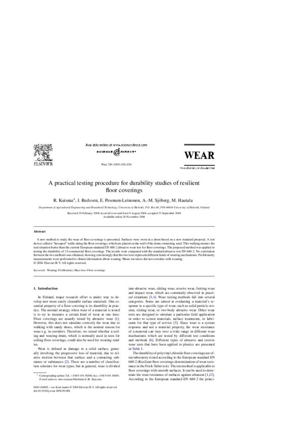 (PDF) A practical testing procedure for durability studies of resilient ...