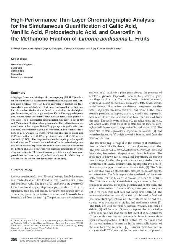 (PDF) High-Performance Thin-Layer Chromatographic Analysis for the Simultaneous Quantification ...