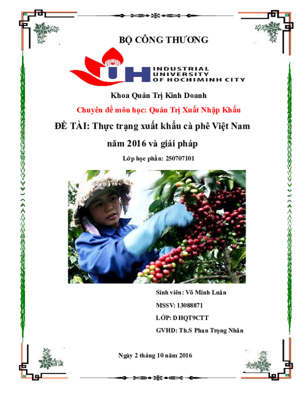 (DOC) E D 8 0 1 A F 0 1 A 0 Chuyên đ môn h c: Qu n Tr Xu t Nh p Kh u năm 2016 và gi i pháp L P ...