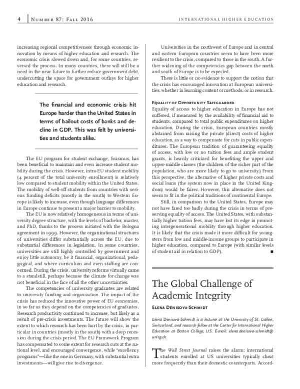 (PDF) The Global Challenge of Academic Integrity