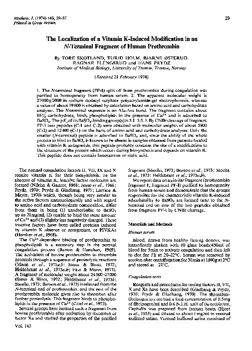(PDF) The localization of a vitamin K-induced modification in an N ...