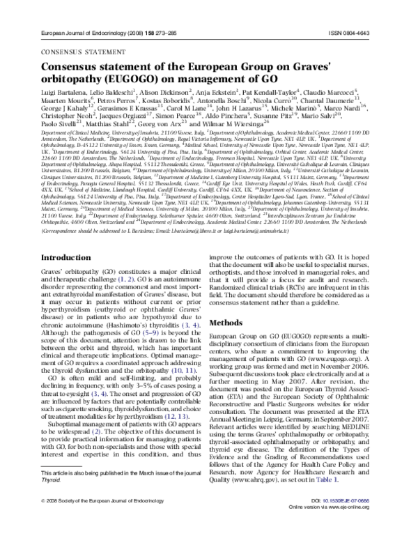 (PDF) Consensus Statement of the European Group on Graves' Orbitopathy ...