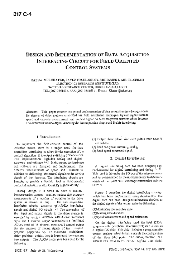 (PDF) Design and implementation of data acquisition system for three ...