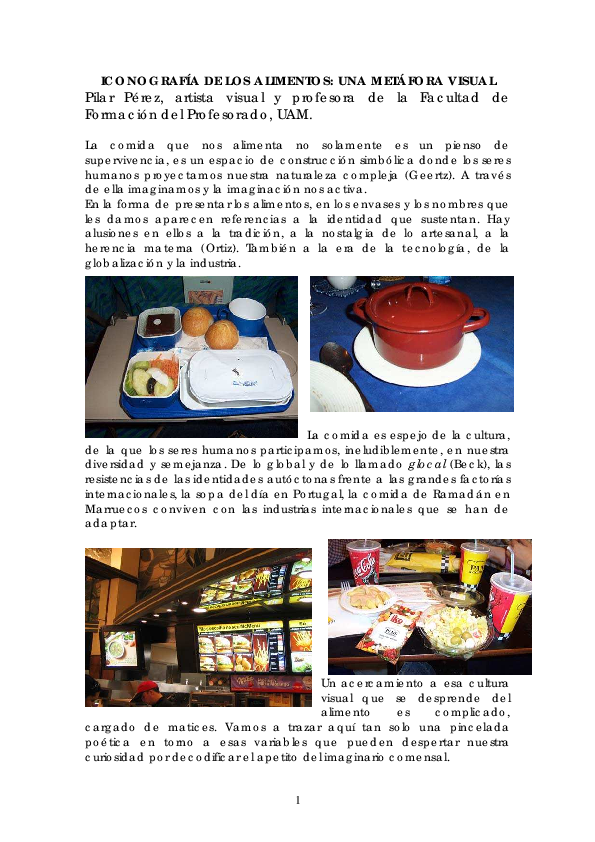 (PDF) Iconografía de los alimentos: una metáfora visual
