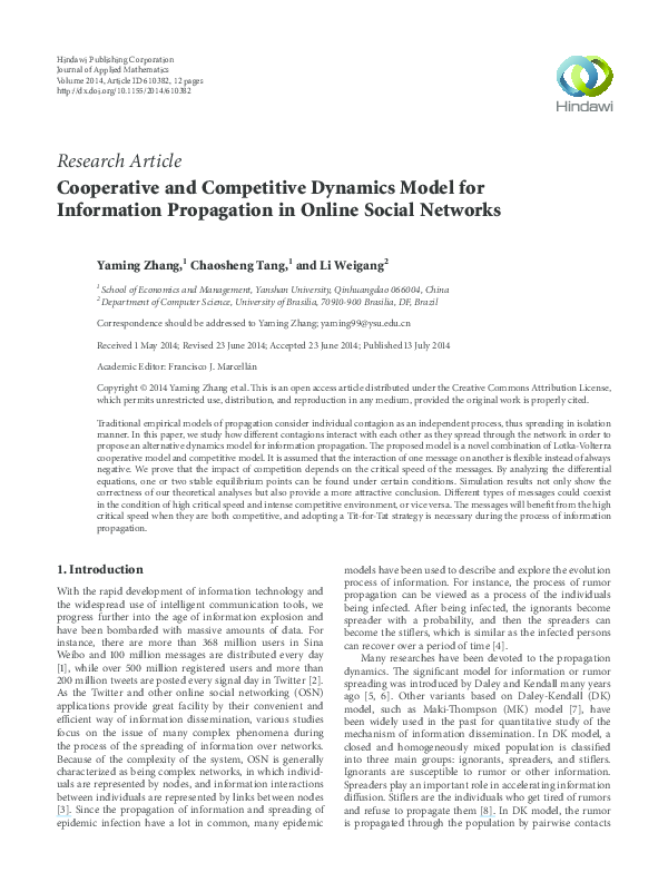(PDF) Cooperative and Competitive Dynamics Model for Information ...
