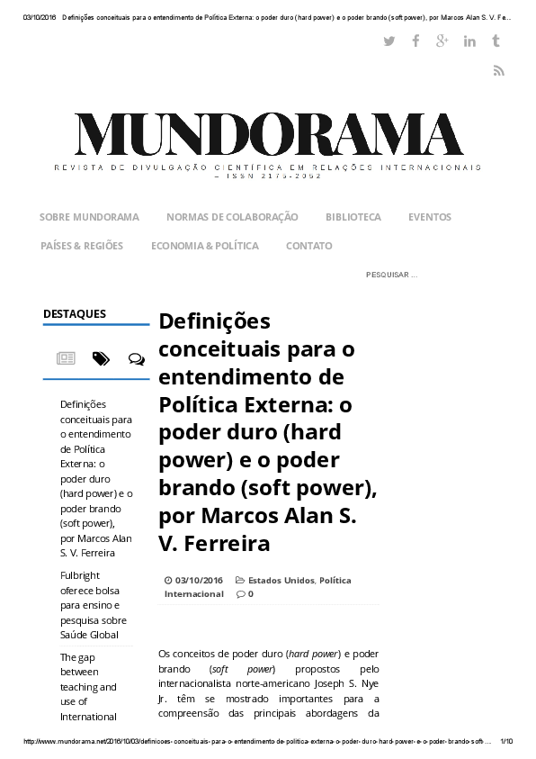 (PDF) Definições conceituais para o entendimento de Política Externa: o ...