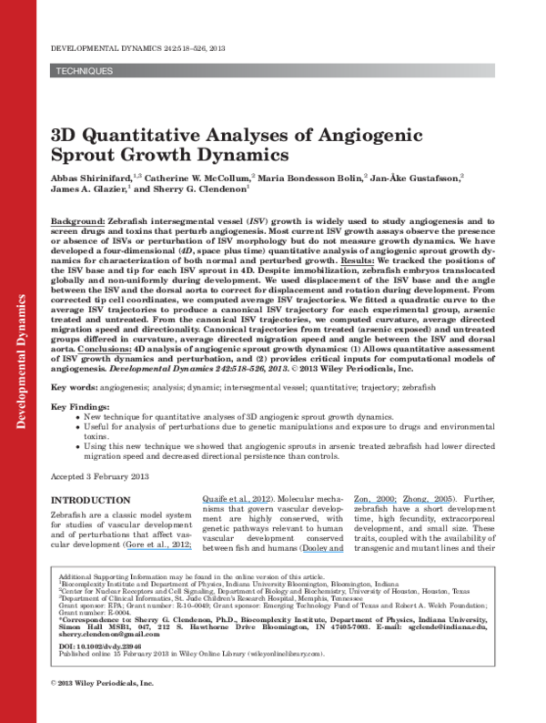 (PDF) 3D quantitative analyses of angiogenic sprout growth dynamics ...
