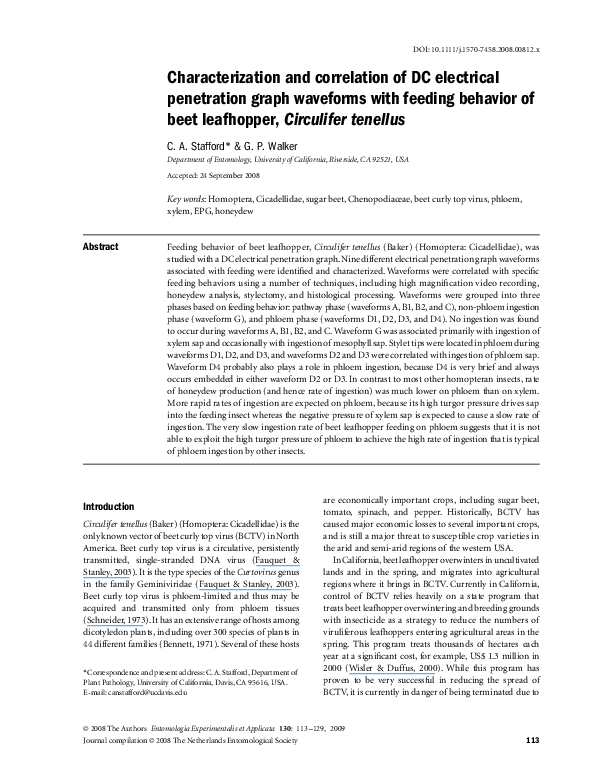 (PDF) Characterization and correlation of DC electrical penetration ...