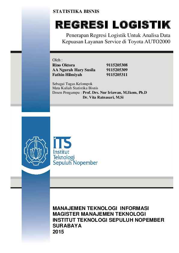(PDF) REGRESI LOGISTIK