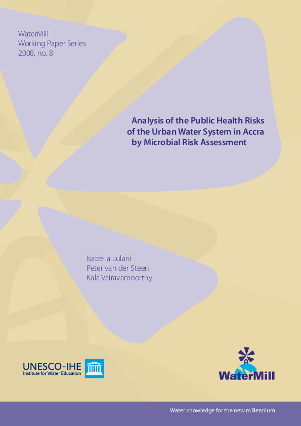 (PDF) Analysis of the Public Health Risks of the Urban Water System in Accra by Microbial Risk ...