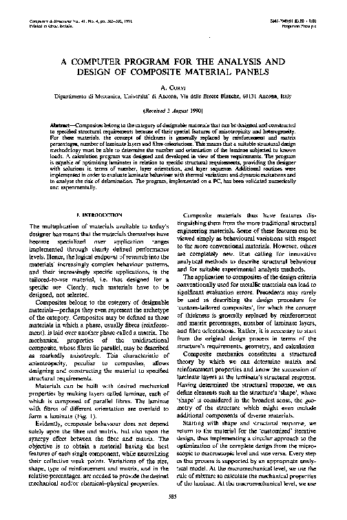 (PDF) A computer program for the analysis and design of composite ...