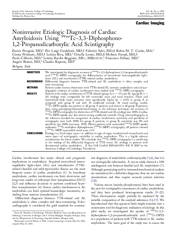 (PDF) Prevalence and Predictors of TTR Cardiac Amyloidosis at a ...