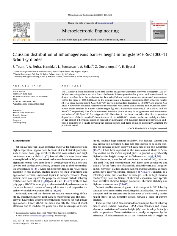 (PDF) Gaussian distribution of inhomogeneous barrier height in Al 0.24Ga 0.76As/GaAs structures