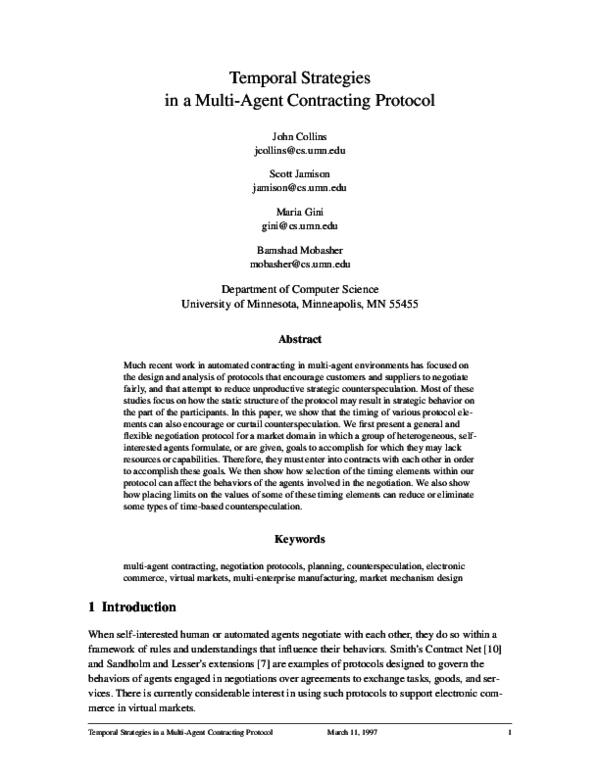 (PDF) Temporal Strategies in a Multi-Agent Contracting Protocol | Maria ...