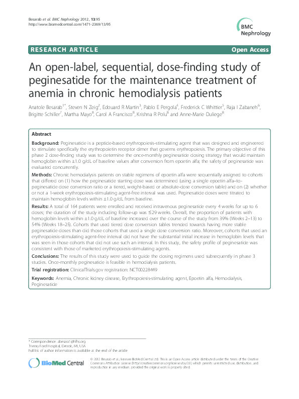 (PDF) An open-label, sequential, dose-finding study of peginesatide for ...