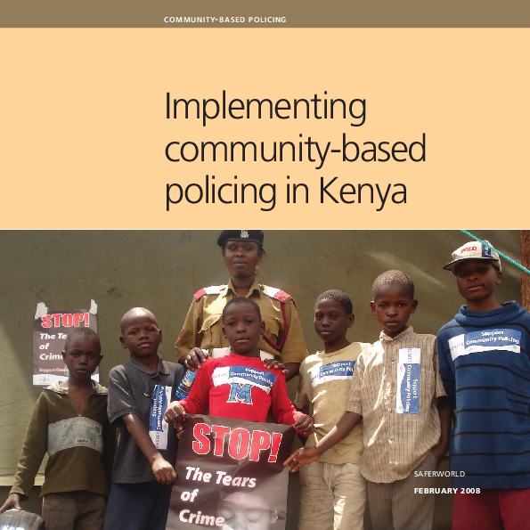 (PDF) Implementing community-based policing in Kenya