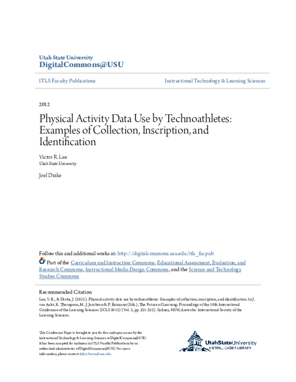 (PDF) Physical Activity Data Use by Technoathletes: Examples of ...