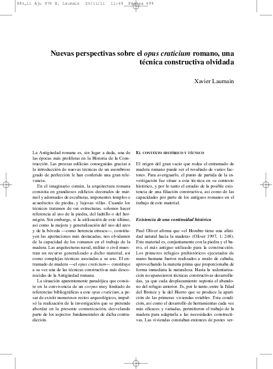 (PDF) Nuevas perspectivas sobre el opus craticium romano, una técnica ...