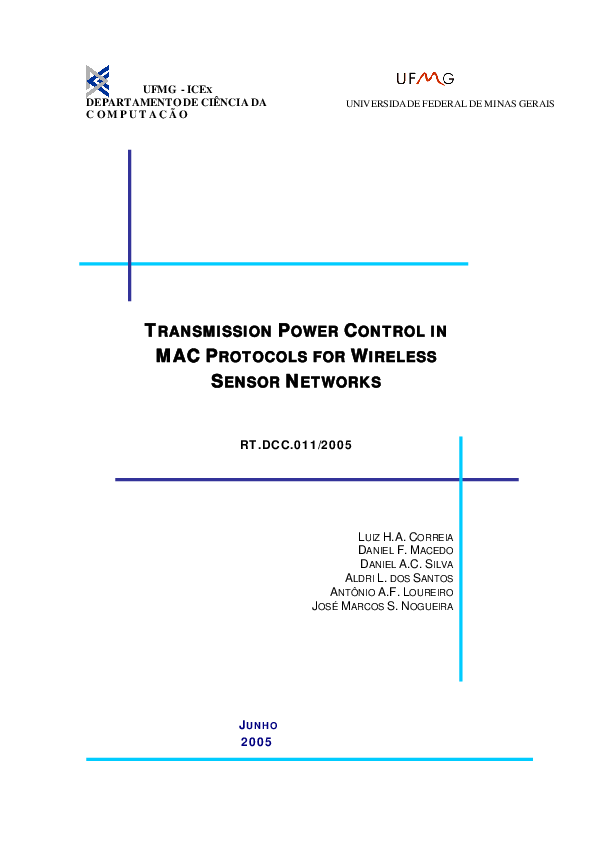 (PDF) Transmission power control in MAC protocols for wireless sensor ...