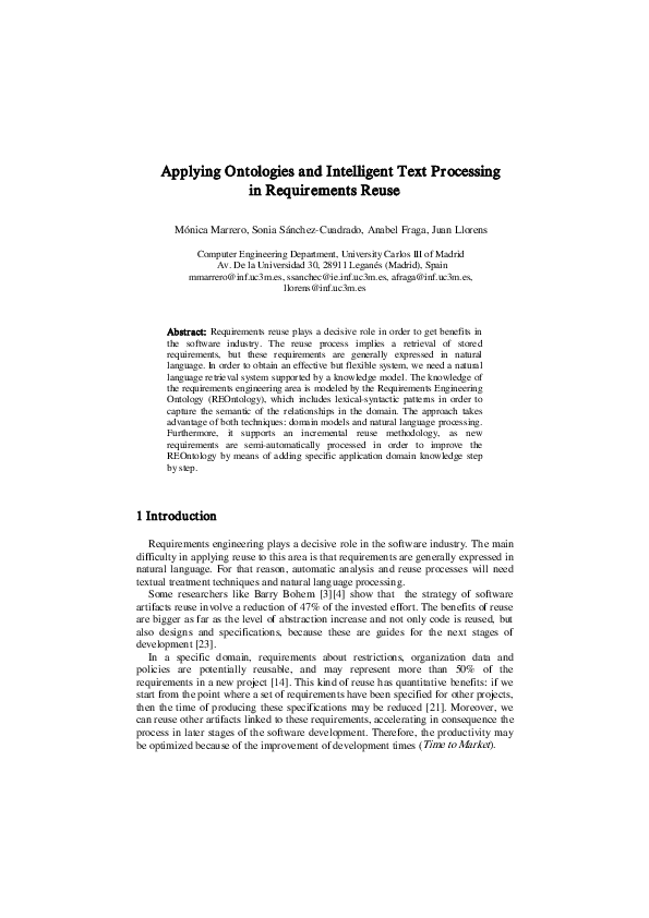 (PDF) Applying Ontologies and Intelligent Text Processing in ...