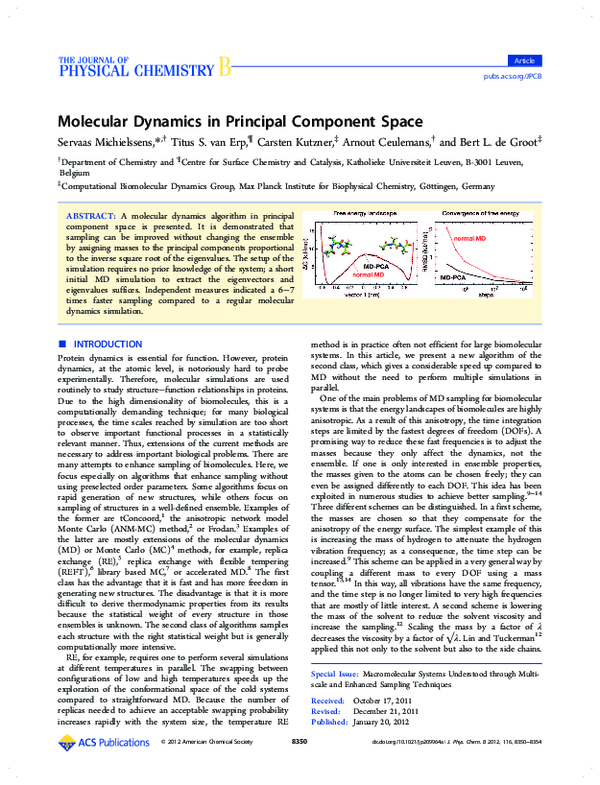 (PDF) Molecular Dynamics in Principal Component Space