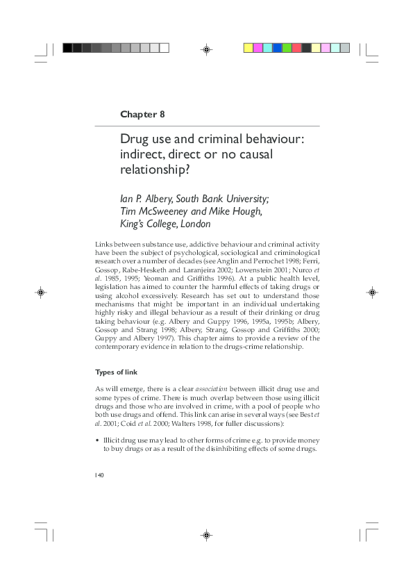 (PDF) Drug use and criminal behaviour: indirect, direct or no causal ...