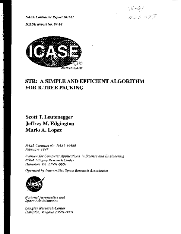 Pdf Efficient R Tree Packing With Str Algorithm