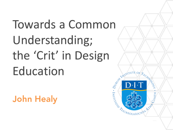 (PDF) Towards a common understanding; the ‘crit’ in design education