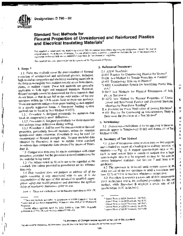 (PDF) Standard Test Methods for Flexural Properties of Unreinforced and ...
