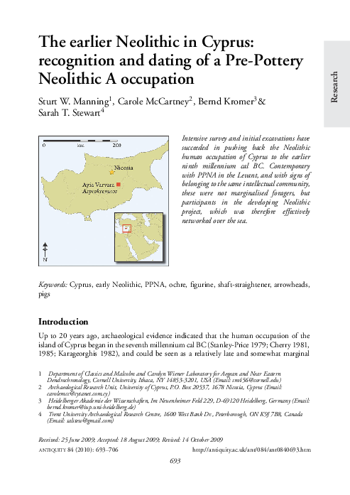 (PDF) The earlier Neolithic in Cyprus: recognition and dating of a Pre ...
