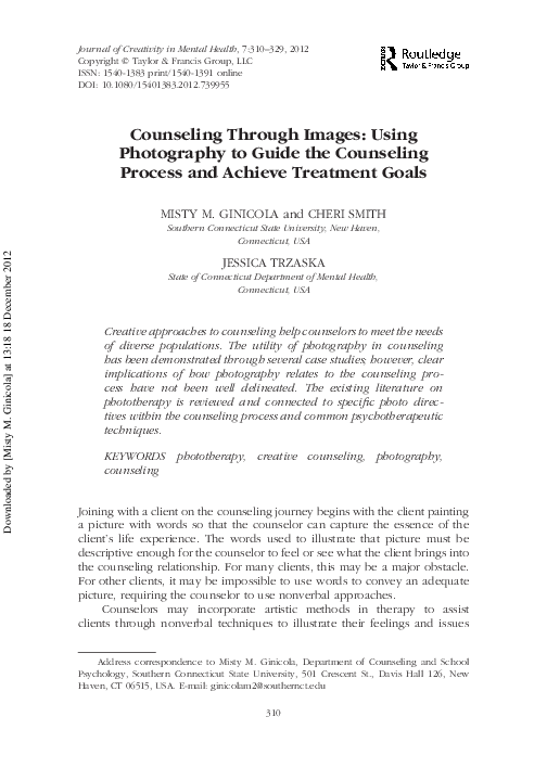 (PDF) Counseling Through Images: Using Photography to Guide the ...
