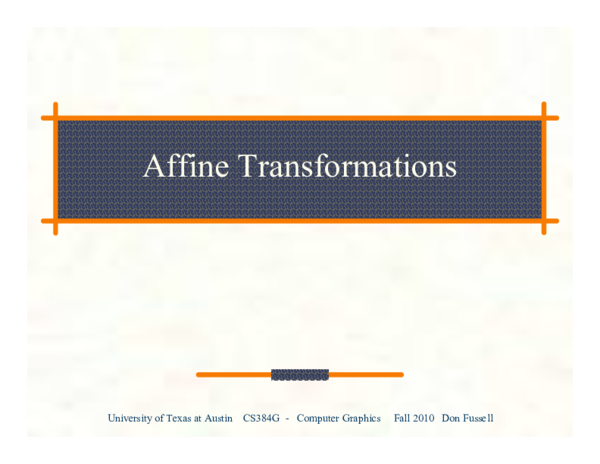 (PDF) Affine Transformations