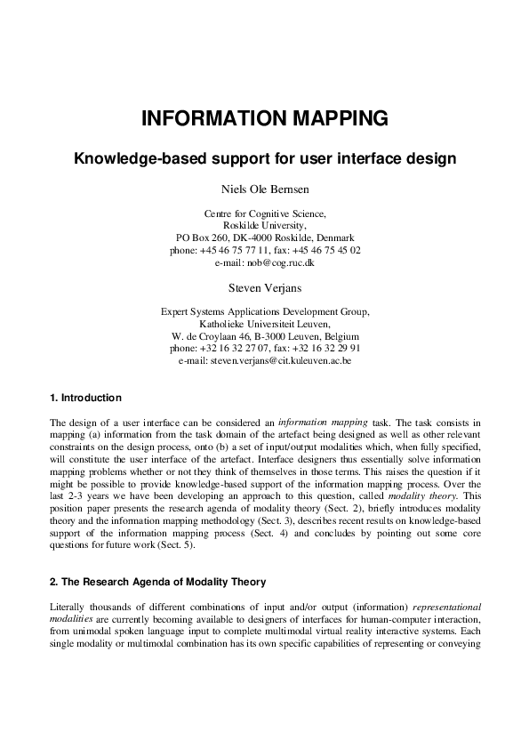 (PDF) INFORMATION MAPPING Knowledge-based support for user interface design
