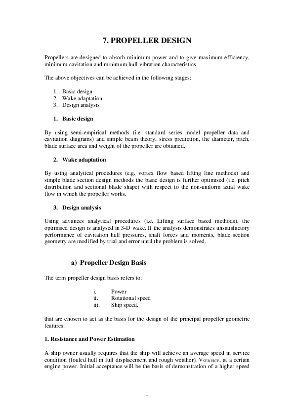 (PDF) 7. PROPELLER DESIGN
