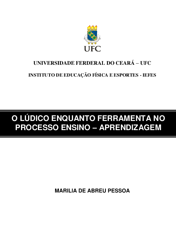 (PDF) UNIVERSIDADE FERDERAL DO CEARÁ – UFC INSTITUTO DE EDUCAÇÃO FÍSICA ...