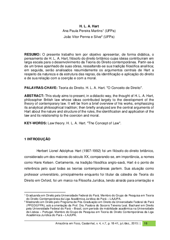 (PDF) H. L. A. Hart