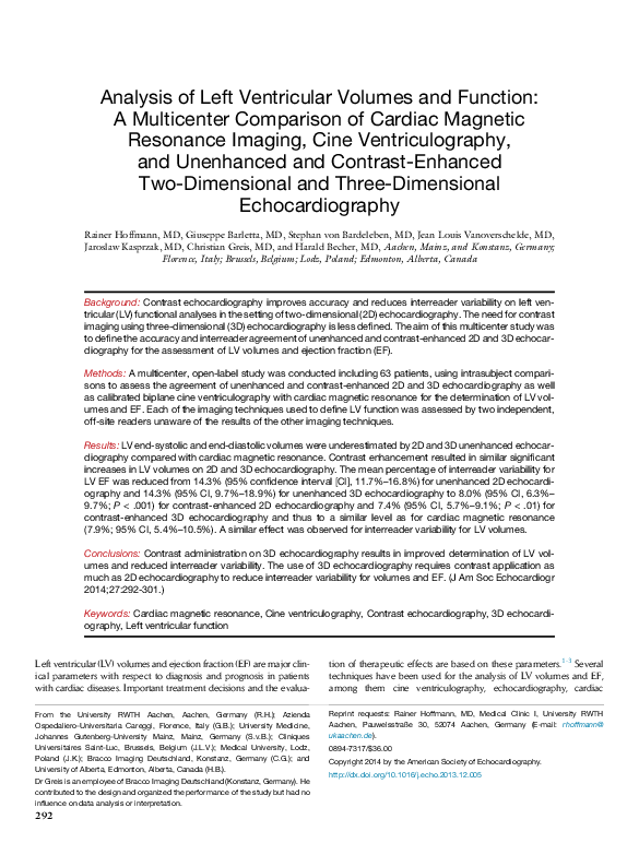 (PDF) MRI-derived ventricular volume curves for the assessment of left ventricular function ...